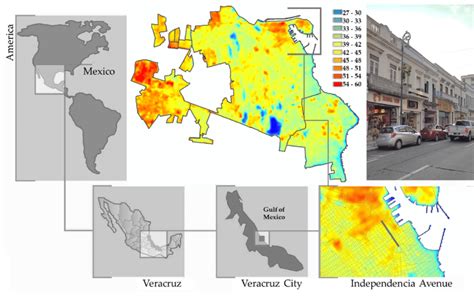 Location Of The Case Study Map Of Isotherms Values In °c Of The