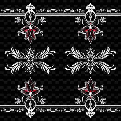 Premium Psd Png Regal Iris Flowers Borderlines Design With Fleur De