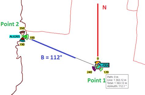 Intersection Point Coordinates Of Two Paths Given Start Points