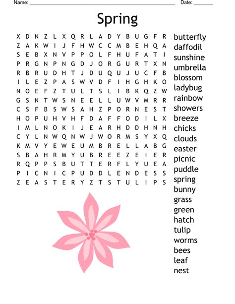 Welcome Spring With A Fun Printables Spring Word Search — Worksheets Mom