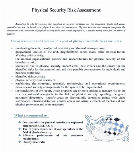 Physical Security Risk Assessment Template Fresh Network Security Assessment Template Doc Risk