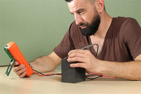 Testing Electronic Devices With Oscilloscope Stock Image Image Of Detail Engineering 91844171