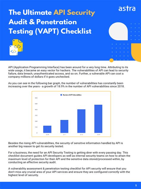 The Ultimate Api Security Audit And Vapt Checklist Download Free Pdf