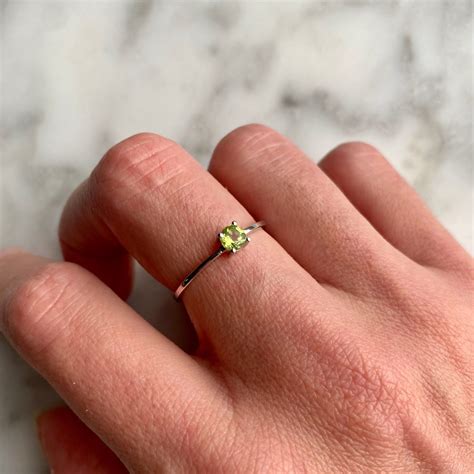 Peridot Sterling Silver Ring Minera Emporium Mineral Shop