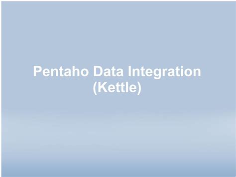 Pdf Pentaho Data Integration With Kettle Dokumentips
