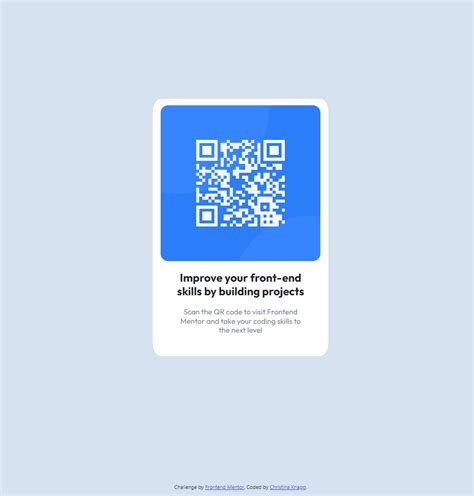GitHub Christinareanna QR Code Frontend Mentor