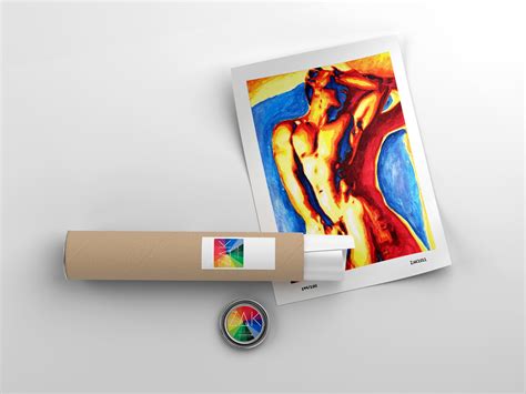 Full Frontal Nudity Gay Male Watercolor Art Print Phallic Etsy