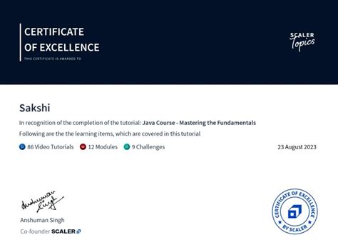 Sakshi Bangrwa On Linkedin I Have Successfully Completed Java Course