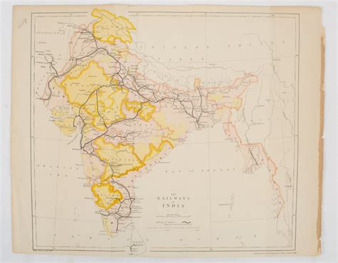 The Railways Of India By Railway Map Of India 1881 Asia