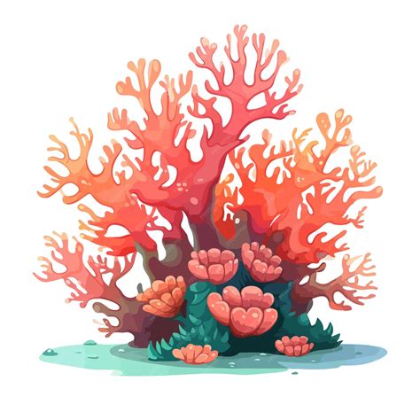 Premium Vector Hand Drawn Cartoon Coral Illustration