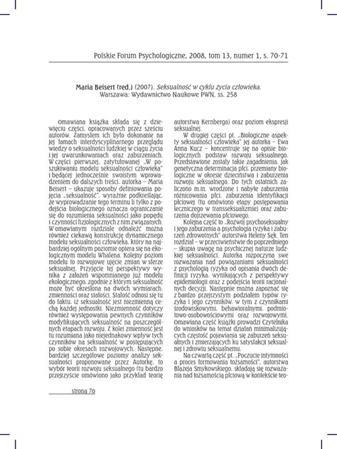 M Beisert Red Seksualno W Cyklu Ycia Czowieka Warszawa Compress Pdf