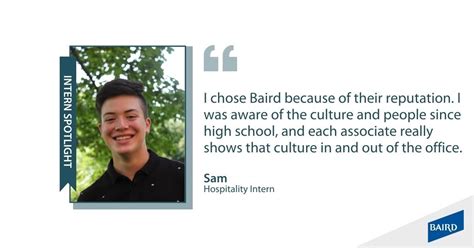 Im So Grateful To Be A Part Of Baird Thank You To The Entire