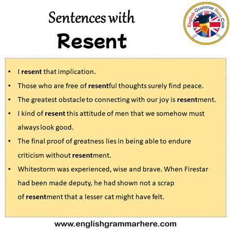 Sentences With Resent Resent In A Sentence In English Sentences For