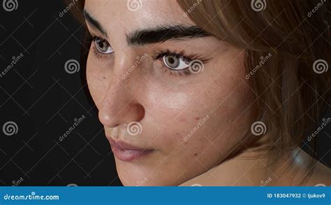 Young Female Face 3d Render 3d Model Stock Illustration Illustration