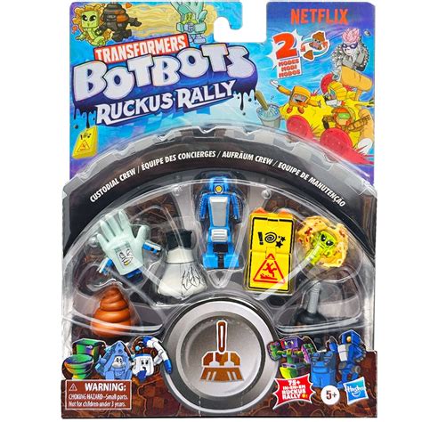 Transformers Botbots Series 6 Ruckus Rally Custodial Crew 8 Pack 2 Collecticon Toys