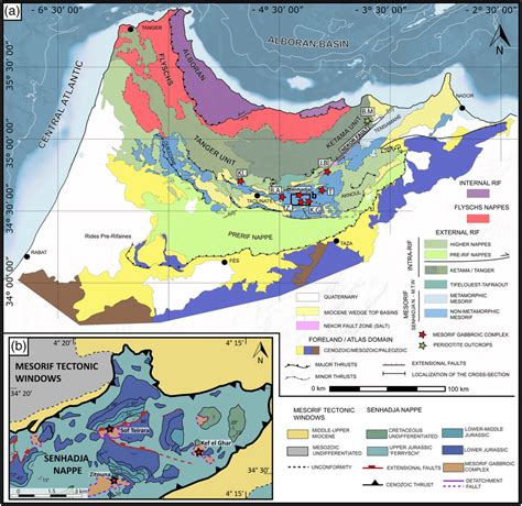 A Structural Map Of The Rif Belt In The North Of Morocco After