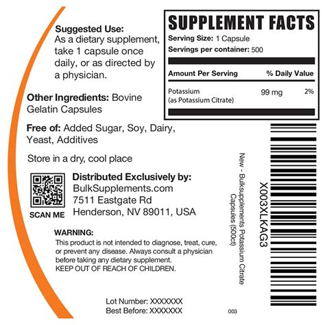 Potassium Citrate Capsules Improve Muscle Performance And Health