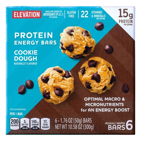 Elevation By Millville Cookie Dough Protein Energy Bar Same Day Delivery Or Pickup Aldi