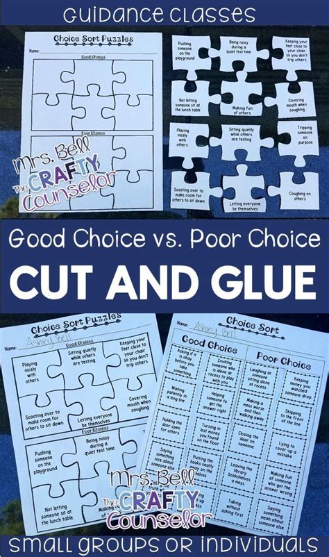Making Good Choices Cut And Glue Teaching Responsible Decision Making
