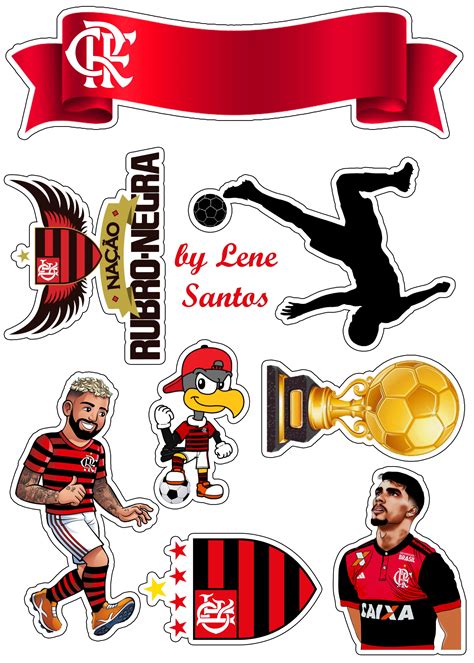 Topo De Bolo Flamengo Birthday Cake Topper Printable Piece Of
