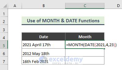 How To Use Excel MONTH Function 6 Methods ExcelDemy