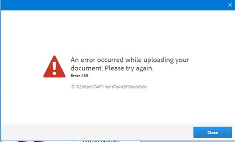 Publish Online Error 39 And No Document Found Adobe Community 13395066