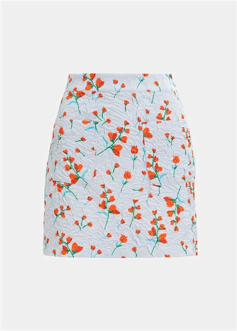 Pink Tule Midi Skirt With Sequin Floral Embroideries Essentiel Antwerp United States