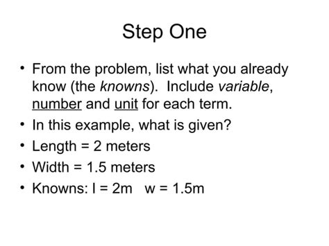 Science Word Problem Solving Steps Ppt Physics Science