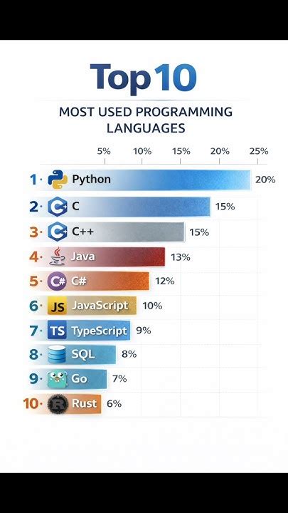 Top 10 Most Used Programming Languages In 2026 What Every Developer