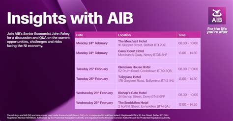 Aib Is Delighted To Be Hosting A Series Of Events ‘insights With Aib To Aib Ni
