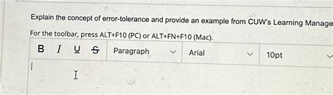 Solved Explain The Concept Of Error Tolerance And Provide An