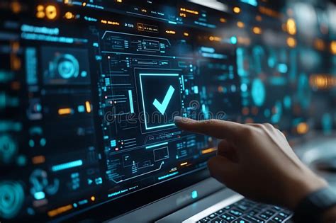 Digital Verification Process Displayed On A Computer Screen With A User Interacting And