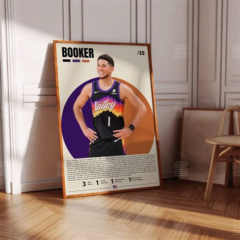 Devin Booker Poster Basketball Player Poster Phoenix Suns Posters Sports Poster Basketball