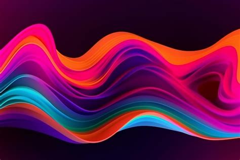 Premium Photo Abstract Colorful Wave Background Generative Ai