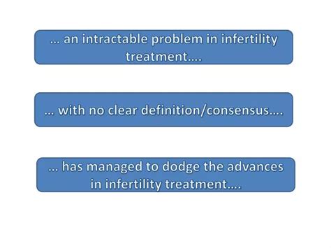 Ppt An Intractable Problem In Infertility Treatment Powerpoint