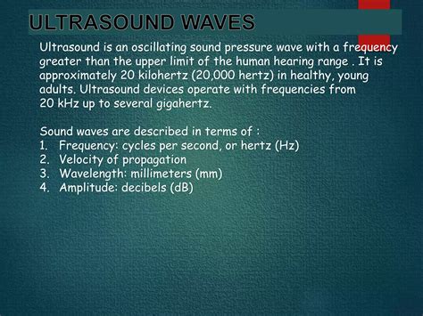 Ultrasound Uses In Dentistry Medical Dental Approach Pptx
