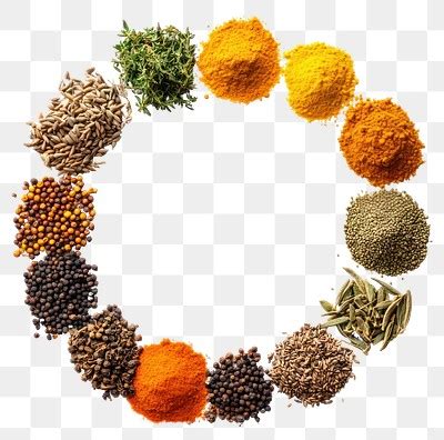 Png Spices Circle Ingredients Arrangement Free Png Rawpixel