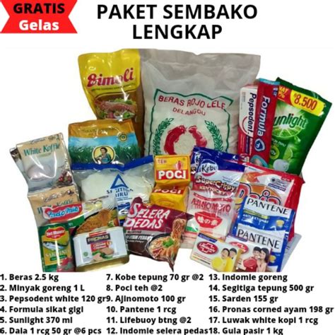 Jual Paket Sembako Lengkap Terjangkau ~ Sembako Murah Jogja Shopee Indonesia