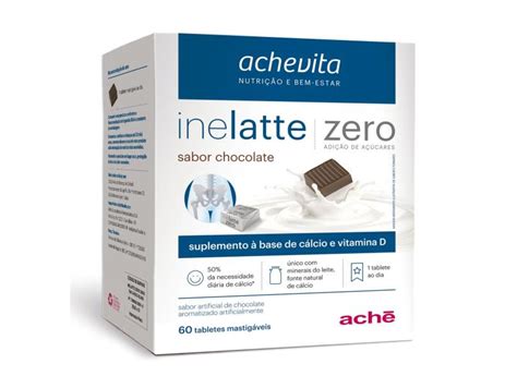 Suplemento Alimentar Inelatte Zero Chocolate Com 60 Tabletes 60 Tabletes Mastigáveis Com O