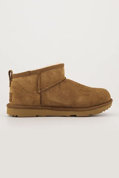 Ghete Slip On Rezistente La Apa Din Piele Intoarsa Classic Ultra Mini Ugg 1130750k Che