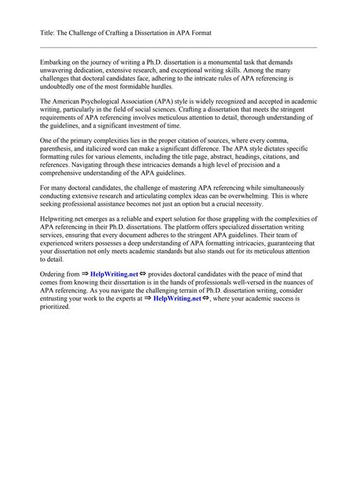 Apa Referencing Phd Dissertation By Kelly Patterson Issuu