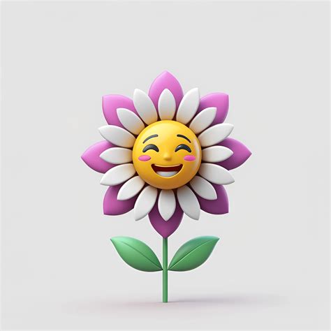 Smiling Cartoon Flower Emoji Free Download Ai Scribbles