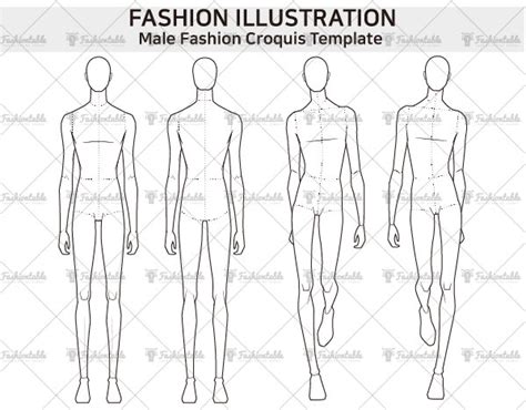 Male Fashion Croquis Template Etsy Australia