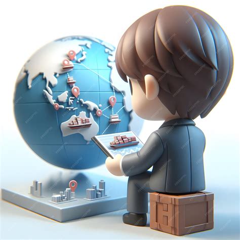 Premium Photo 3d Flat Cute Chibi Icon For Back View Of A Manager