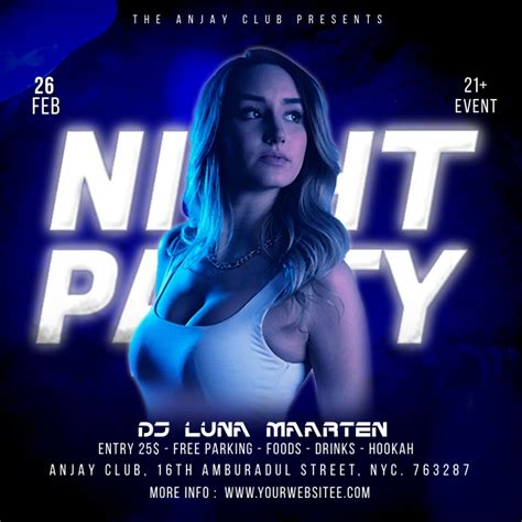 Night Party Ads Template Postermywall
