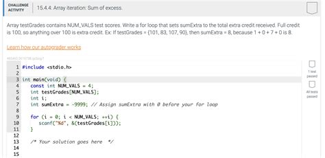 Solved Array Testgrades Contains Numvals Test Scores Write