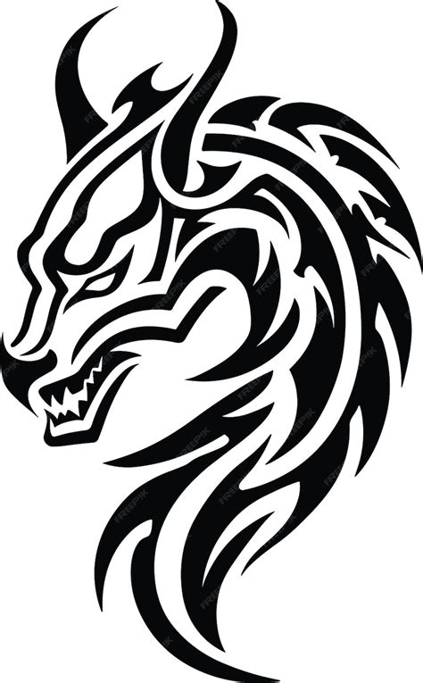Premium Vector Aztec Dragon Tattoo Design Vector