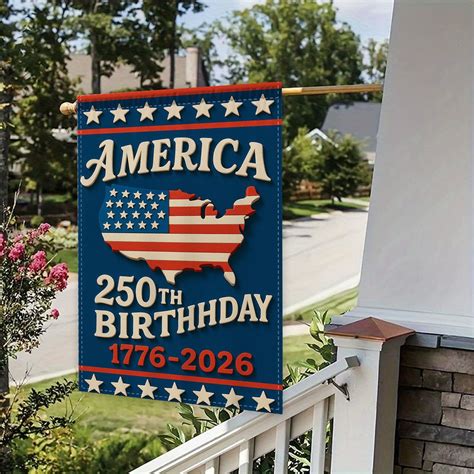 250 Years America Garden Flag250th Anniversary Usa Patriotic Banner