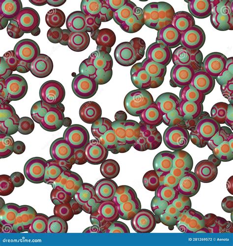 Seamless Molecular Scientific Pattern Stock Illustration Illustration