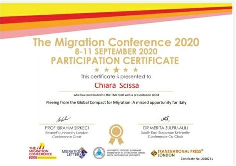 Glad To Have Been Part Of The Migration Conference 2020 Chiara Scissa